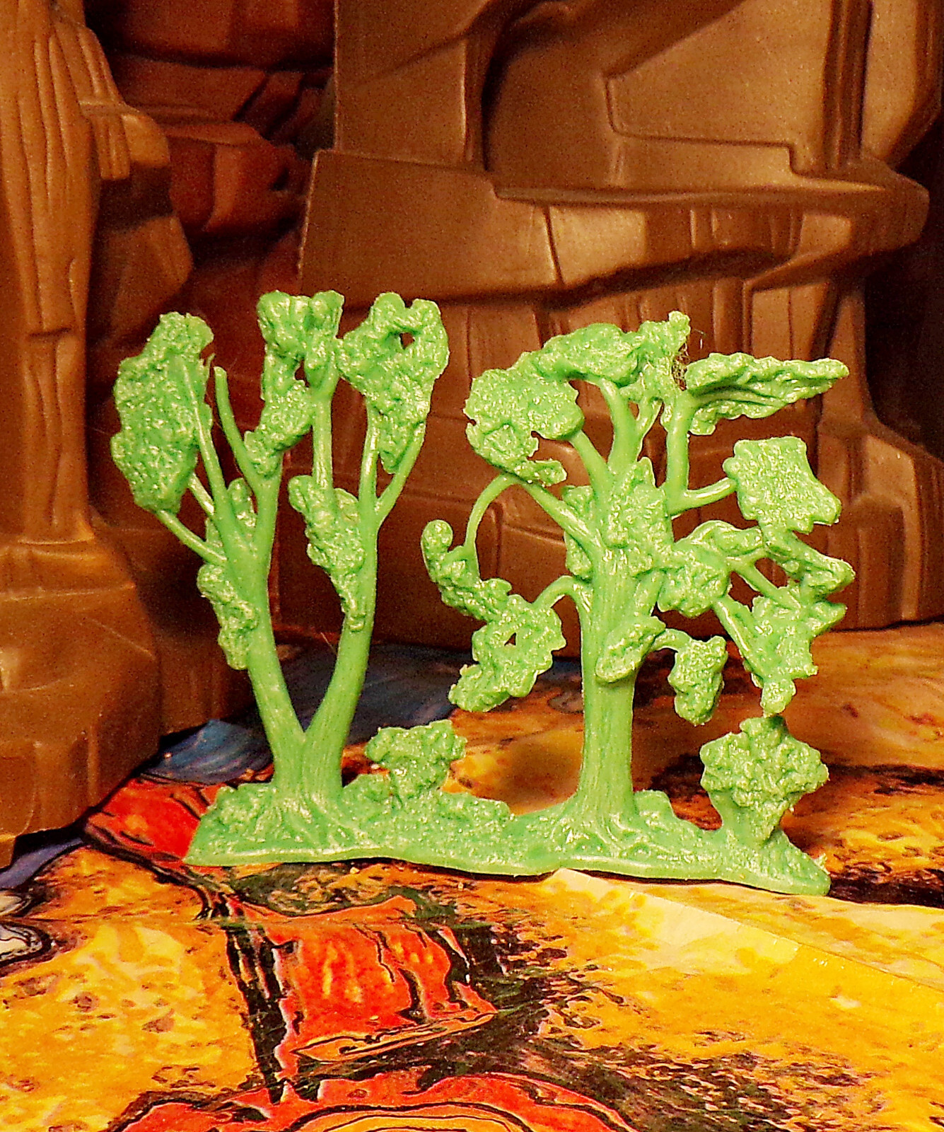 Marx Soft Plastic Paired Tree Type I, Dark Green | eBay