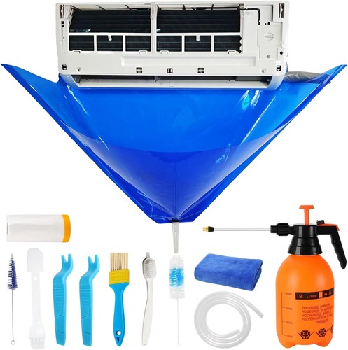 13Pcs Mini Split Cleaning Kit Bag with 2L High Pressure Sprayer, Air ...