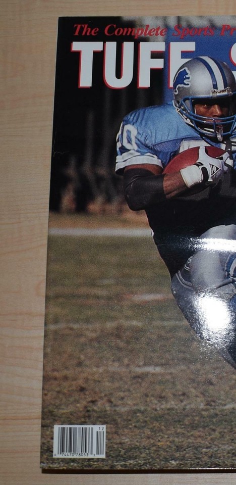 Vintage Tuff Stuff Dec 1990/Jan 1991 Barry Sanders Oversized Magazine ...