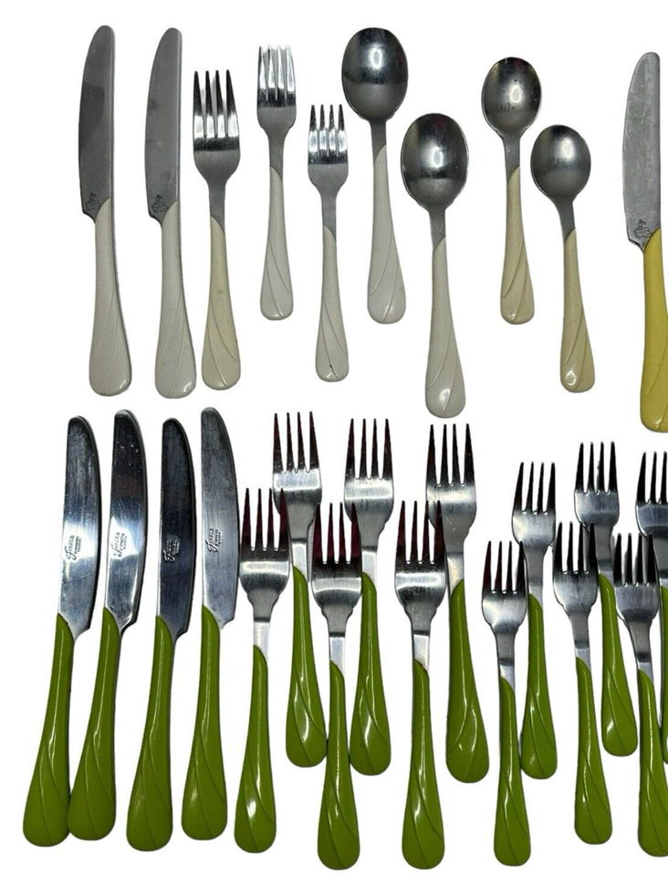 Fiesta Flatware Silverware Multi Color Vintage 45 Pieces | eBay