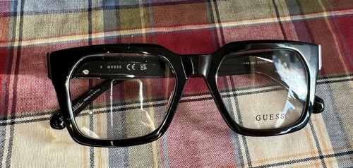 Guess GU50188 001 Black Cat Eye/Square Eyeglasses Frame 53-19-150 Demo ...
