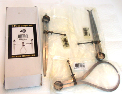 3pc Big Horn 19053 Caliper & Divider Set Inside Outside Measuring Tools ...