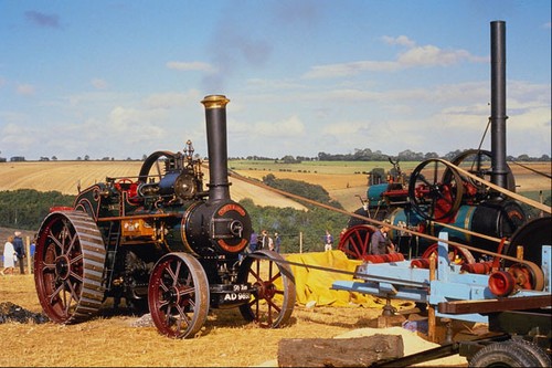 468097 1910 Robey 7 NHP Traction Engine Wally Operates Saw Bench A3 ...