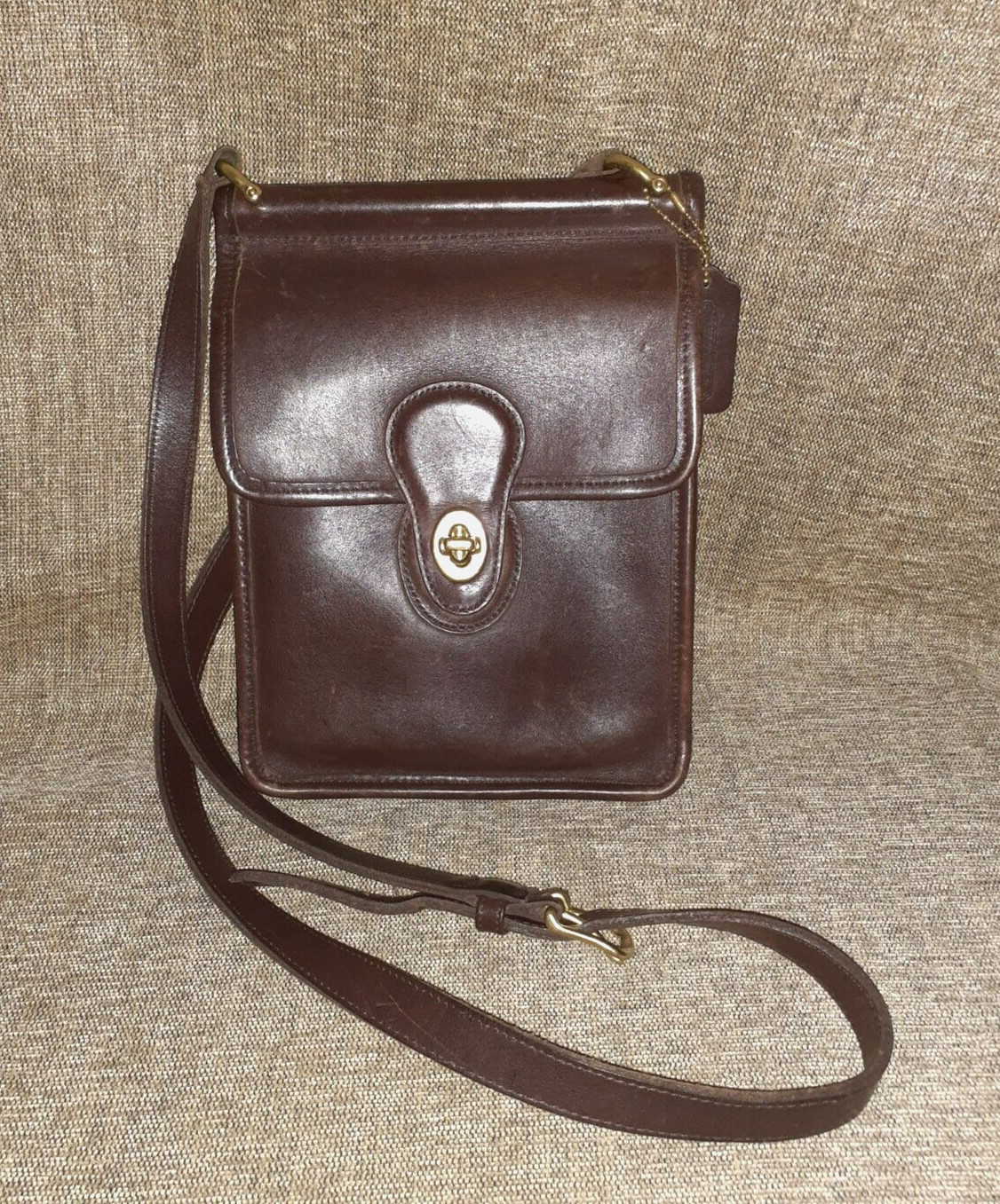 Coach Willis Murphy Brown Leather Vintage XBody Purse… - Gem