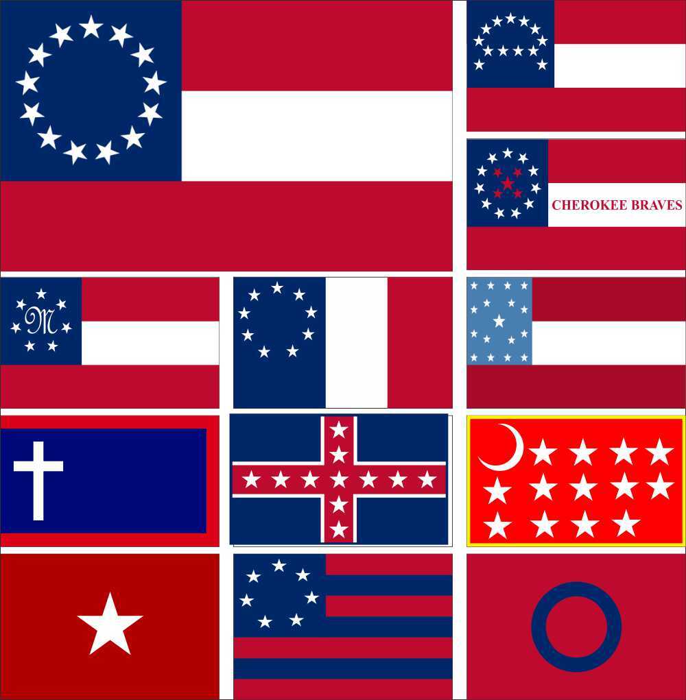 CSA Flag Marine Corps Missouri regiments Polks corps Sibley Van Dorn JP ...