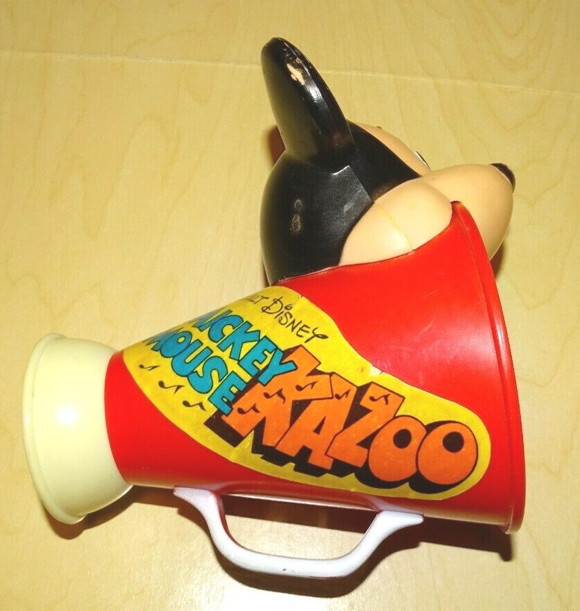 Marx Toys Walt Disney Mickey Mouse Kazoo 5" long 3" large opening Flaws ...