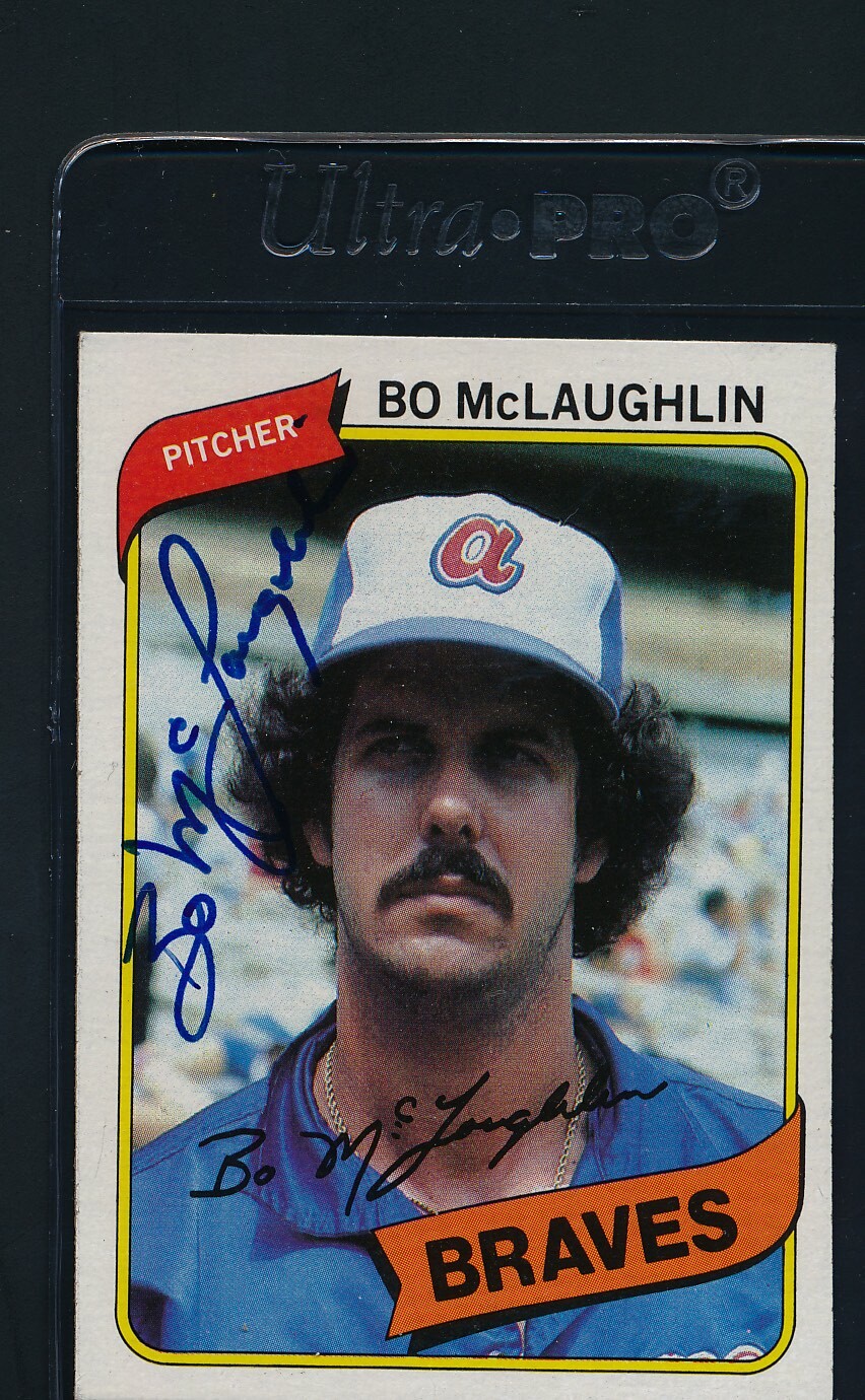 1980 Topps #326 Bo McLaughlin Braves Signed Auto *10197 | eBay