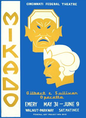 2203. Cincinnati Federal Theatre.Art Decor POSTER.Home Graphic Design ...