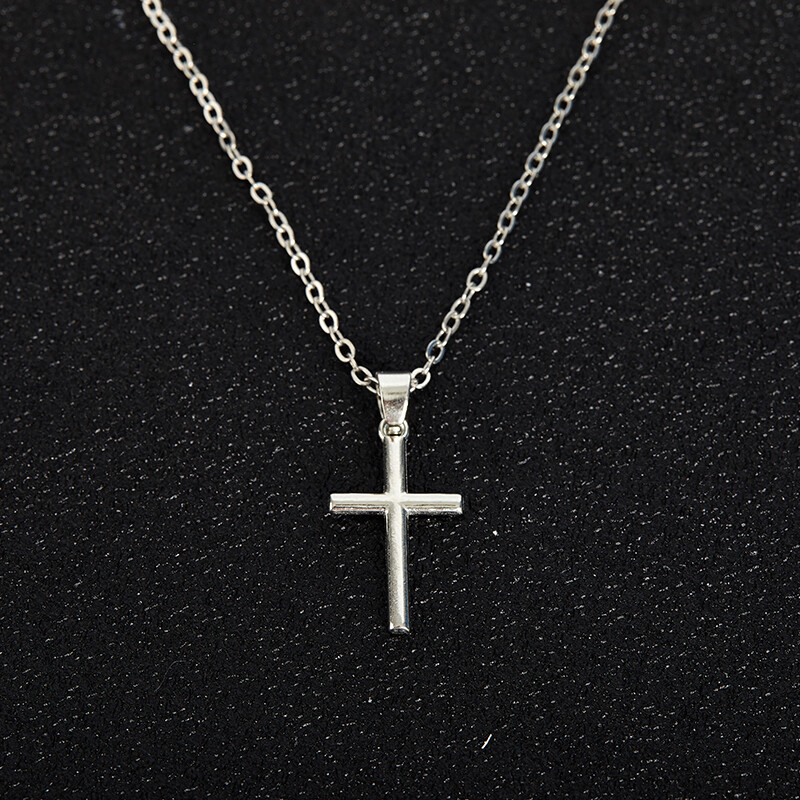 Fashion Christian Jesus Cross Necklaces Gold Silver Color Long Chain ...