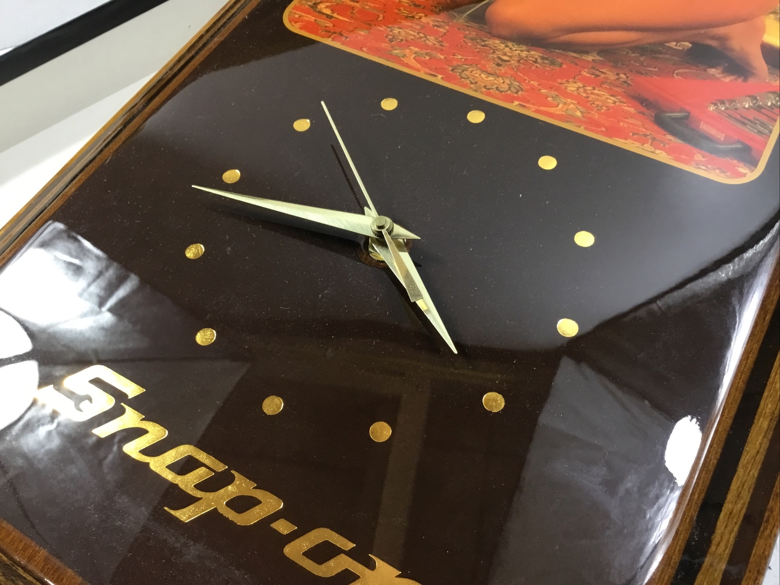 VTG SNAP-ON TOOLS LINGERIE PINUP GIRL WALL CLOCK SIGN 80's Christmas ...