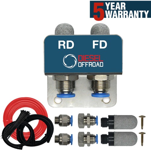 2 POINT STAINLESS STEEL DIFF BREATHER KIT RED FITS ALL VEHICLES ...