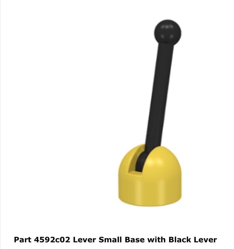Lego 4592c02 2x Yellow Lever Small Base with Black Lever 7133 | eBay