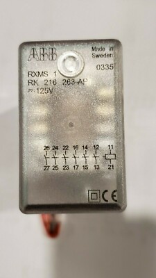 ABB RXMS 1 RK 216 263-AP 125V AUXILIARY TRIPPING RELAY | eBay