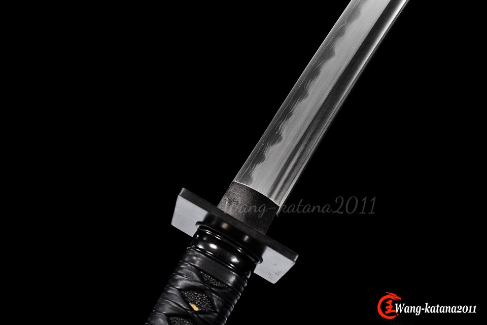 HONSANMAI Katana Clay Tempered Folded All Black 40'' Japanese Sword ...