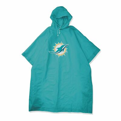 New Football Team Miami Dolphins Poncho Deluxe 44'' x 49" Licensed | eBay