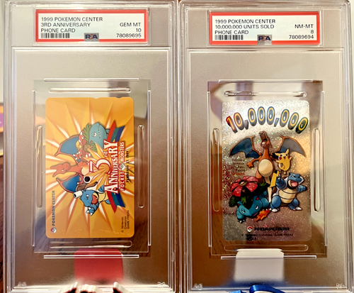 Pokemon Center Graded Phone Cards 1999 3rd Anniversary Charizard - PSA ...