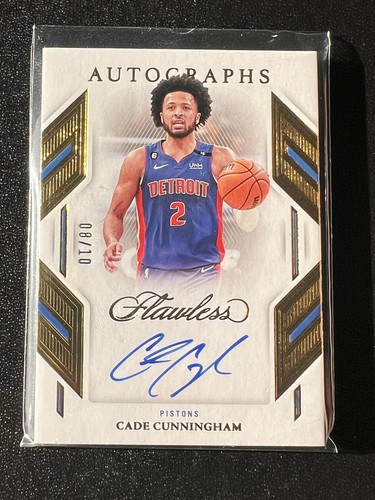2022-23 flawless basketball Cade Cunningham On Card Auto /10 Gold | eBay