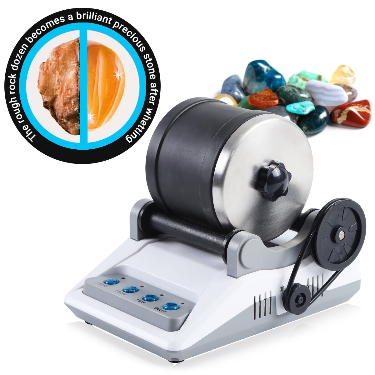 Professional Advanced Rock Tumbler Kit Stone Grinder Machine 4 ...