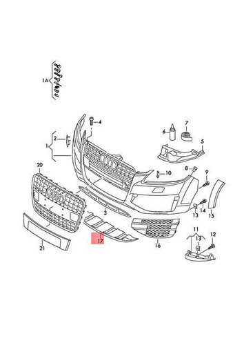 Genuine AUDI Q7 4LB Bumper Guards 4L0807733A | eBay