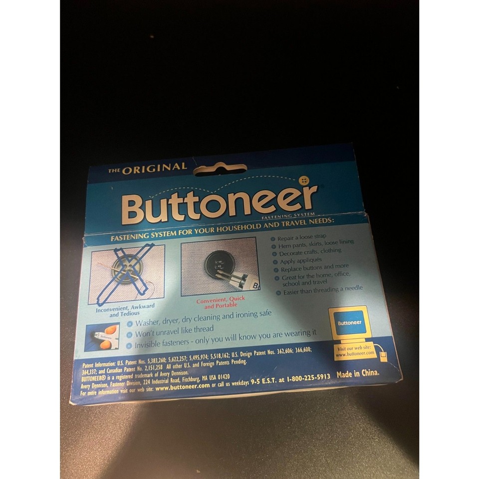Avery Dennison The Original Buttoneer Fastening System "As Seen on TV ...