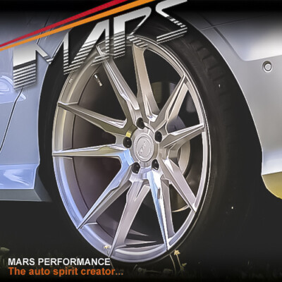 MARS MP-RH 19 inch Silver Concave Stag Wheels Rim 5x100 TT A1 GOLF POLO ...
