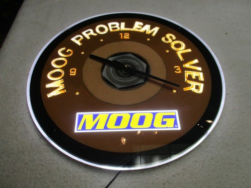 MOOG PROBLEM SOLVER LIGHT UP MOCK NEON CLOCK WORKS GREAT | eBay