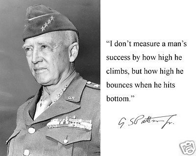 General George S. Patton " measure success" Autograph Quote 8 x 10 ...