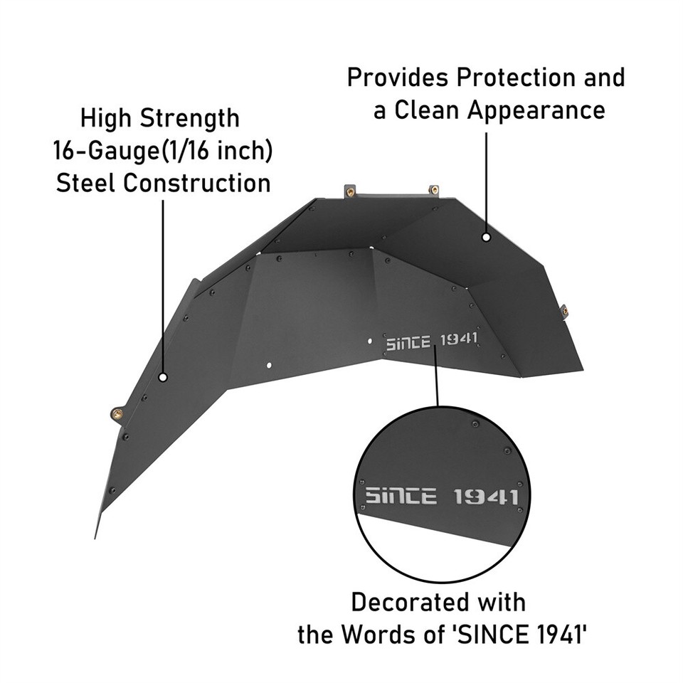 Front or Rear Inner Fender Liner Guard Fit 18-25 Jeep Wrangler JL ...