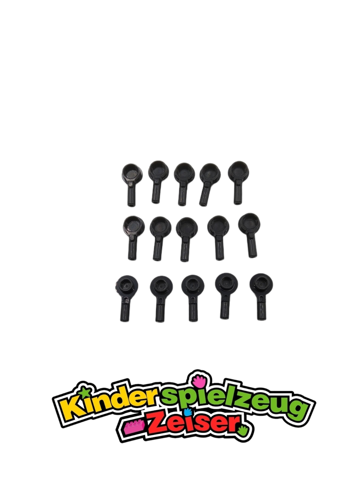 LEGO 15 x Stange mit Platte Kelle schwarz Black Bar 1L 1x1 Round Plate ...