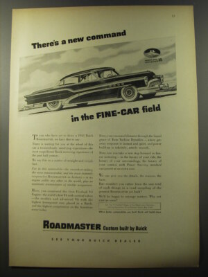 1953 Buick Roadmaster Car Ad - There's a new command in the fine-car ...