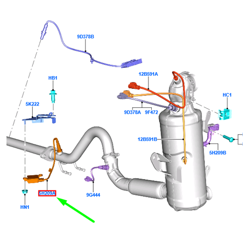 FORD FOCUS MK4 Exhaust System Sensor Assy 2452571 JX61-5L239-EA NEW ...