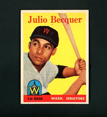 Julio Becquer 1958 Topps - Washington Senators #458 NM | eBay