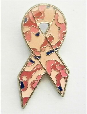 A637:) Enamel patterned pink ribbon cancer charity badge Lapel pin | eBay