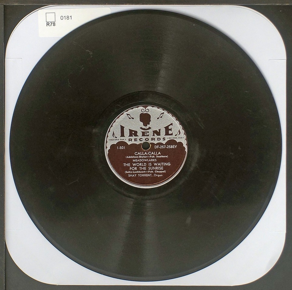 Jean Ryan / Meadowlarks / Shay Torrent - Vintage 10" shellac 78 rpm ...