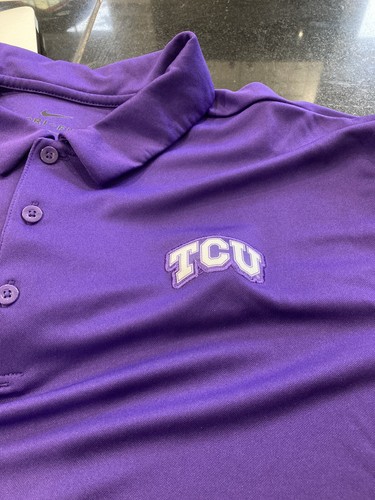 MENS NIKE TCU HORNED FROGS NCAA LONG SLEEVE POLO Shirt XL FOOTBALL ...