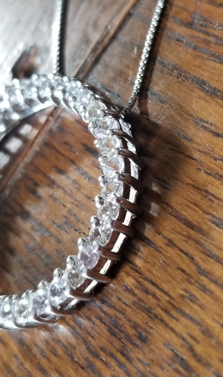 $1250 John c Rinker JCR 14k white gold topaz circle of life Pendant ...