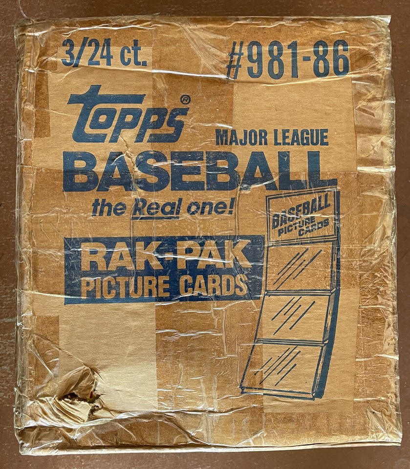1986 TOPPS BASEBALL 3 BOX RACK PACK CASE NEW OLD STOCK CARDS RAK PAK | eBay