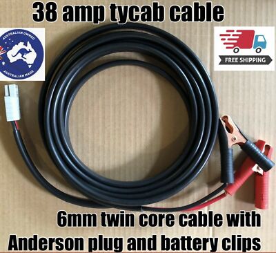 3 meter twin 6mm auto Cable with Anderson style Plug 50 Amp with 90mm ...