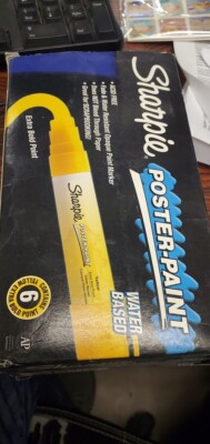 sharpie poster paint extra bold point yellow 6 pack | eBay