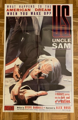 Uncle Sam Promo Poster • Alex Ross Art • 1997 • NM • DC Comics/Vertigo ...
