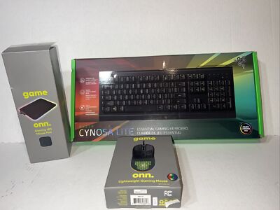 Onn Lightweight LED Programmable Gaming Mouse & Mouse pad & Razer Lite ...