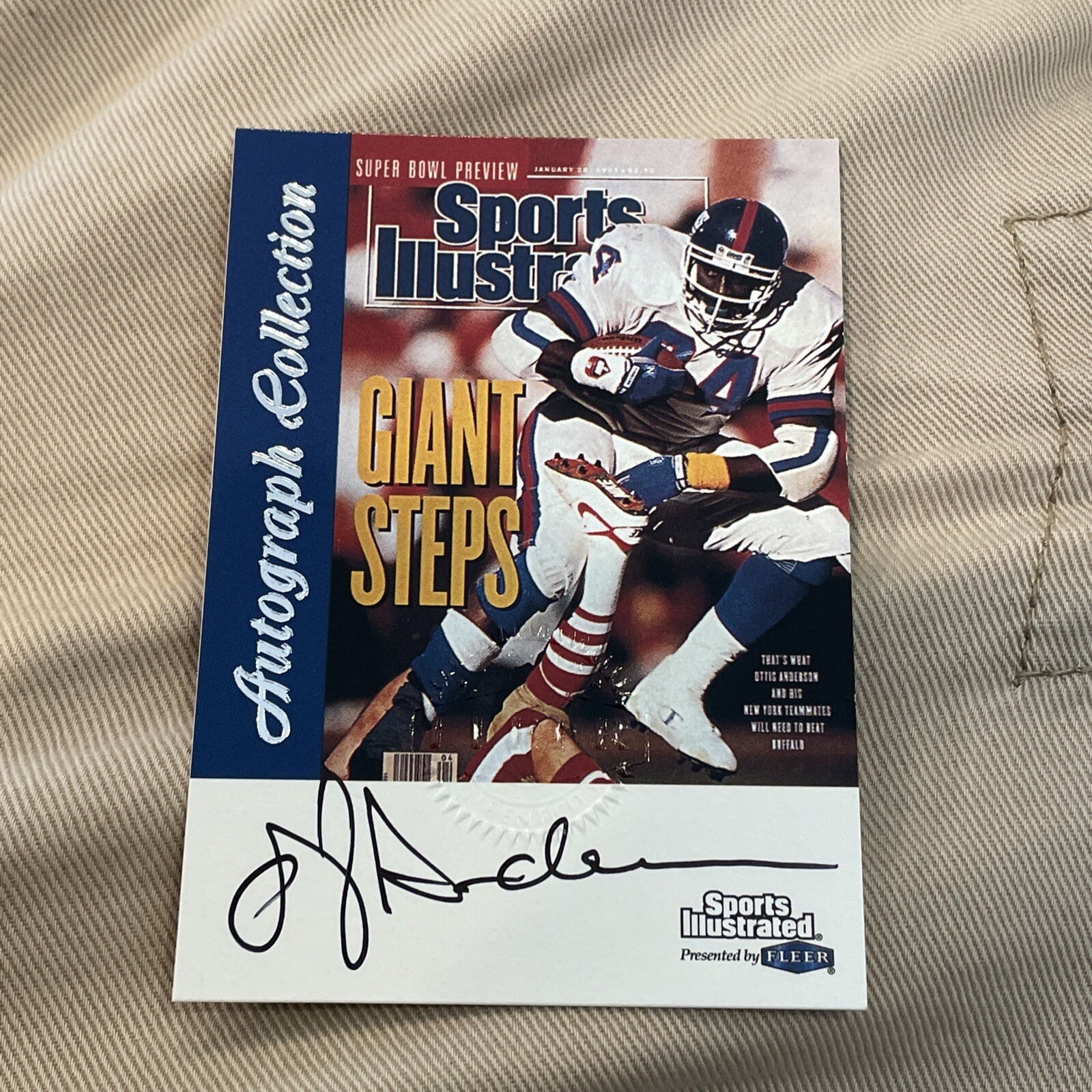 1999 Fleer Sports Illustrated Greats of Game ~ OTTIS ANDERSON [Giants ...