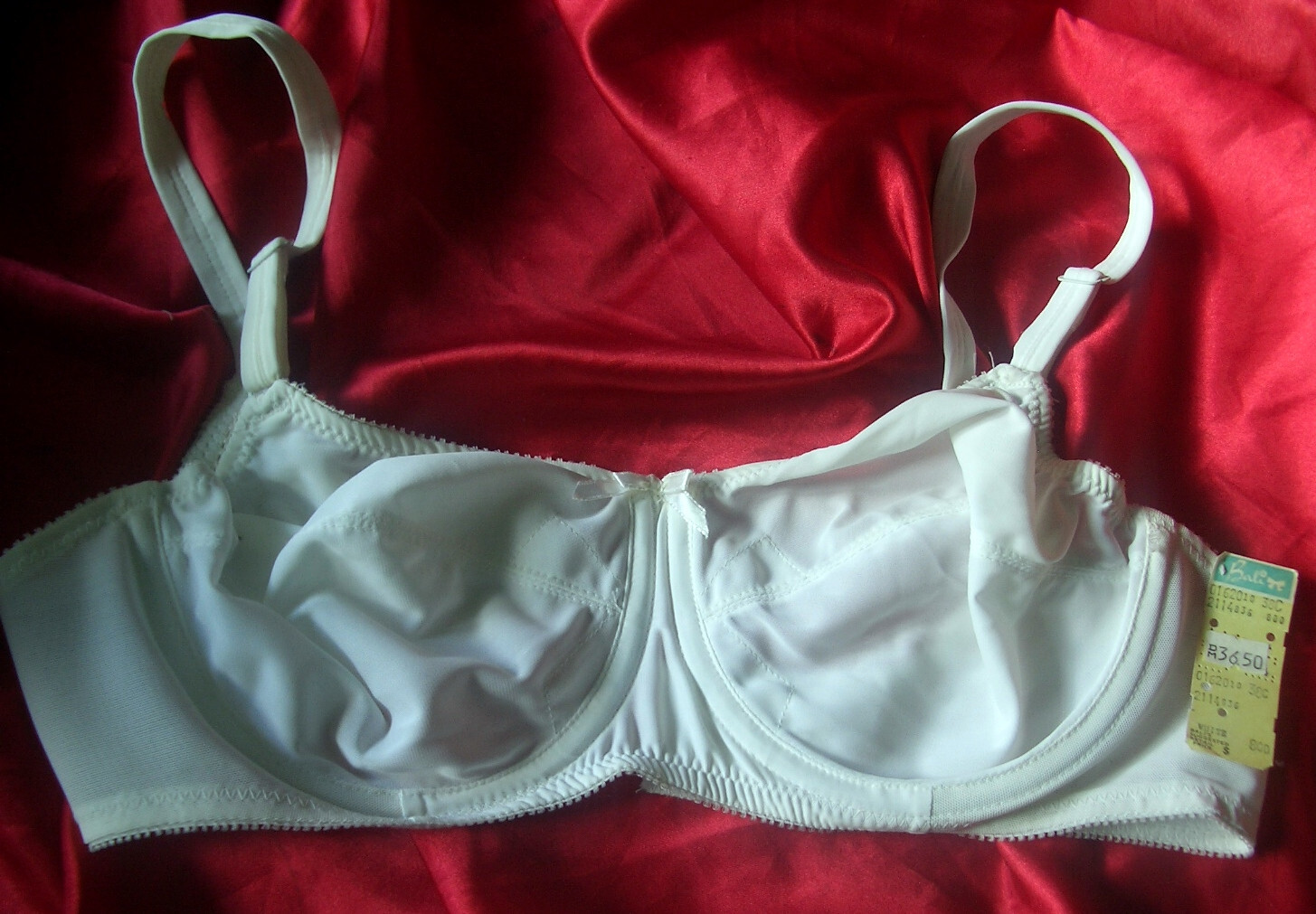 Herrlicher Vintage Nylon BH von BALI 85 C weiß m. Bügel Pin Up Bra NEU ...