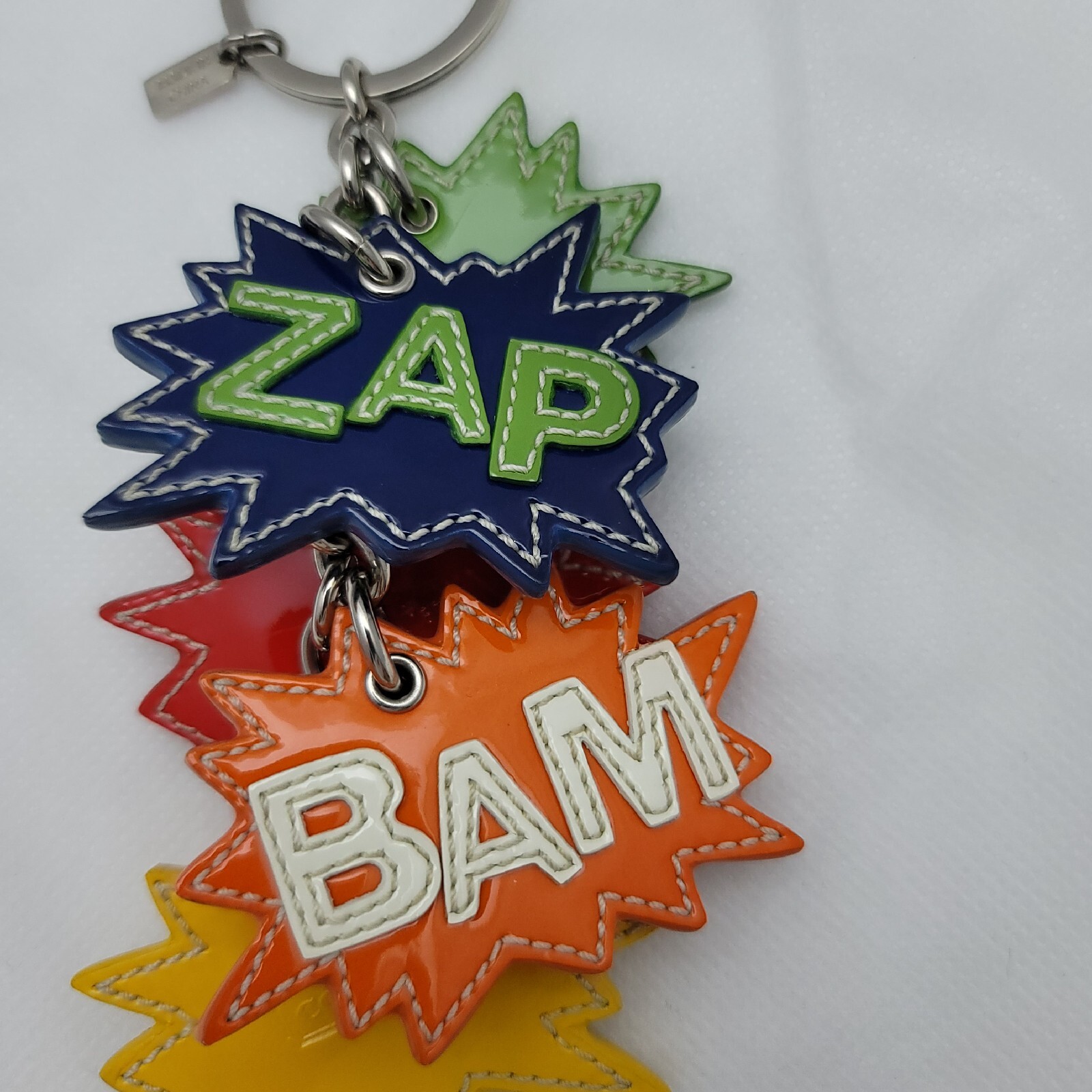EUC Coach Comic Book Leather Keychain Bag Charm - 92088 - BAM ZAP POW ...
