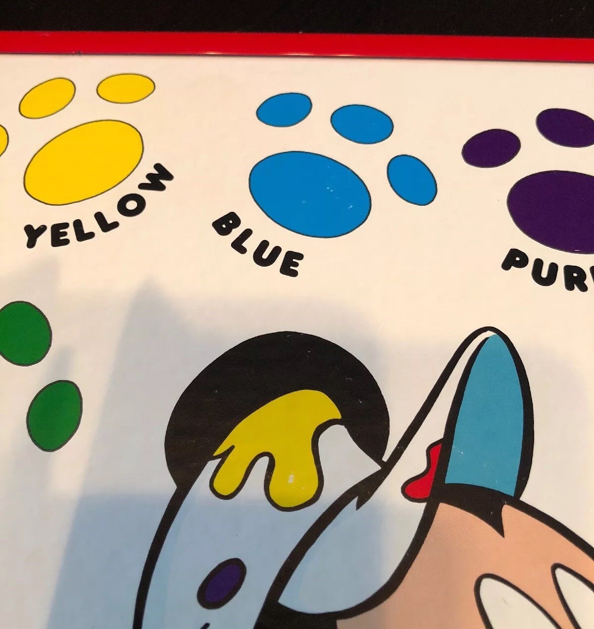 Vintage Disney Mickey Mouse Colors Litho Poster OSP Publishing With Red ...