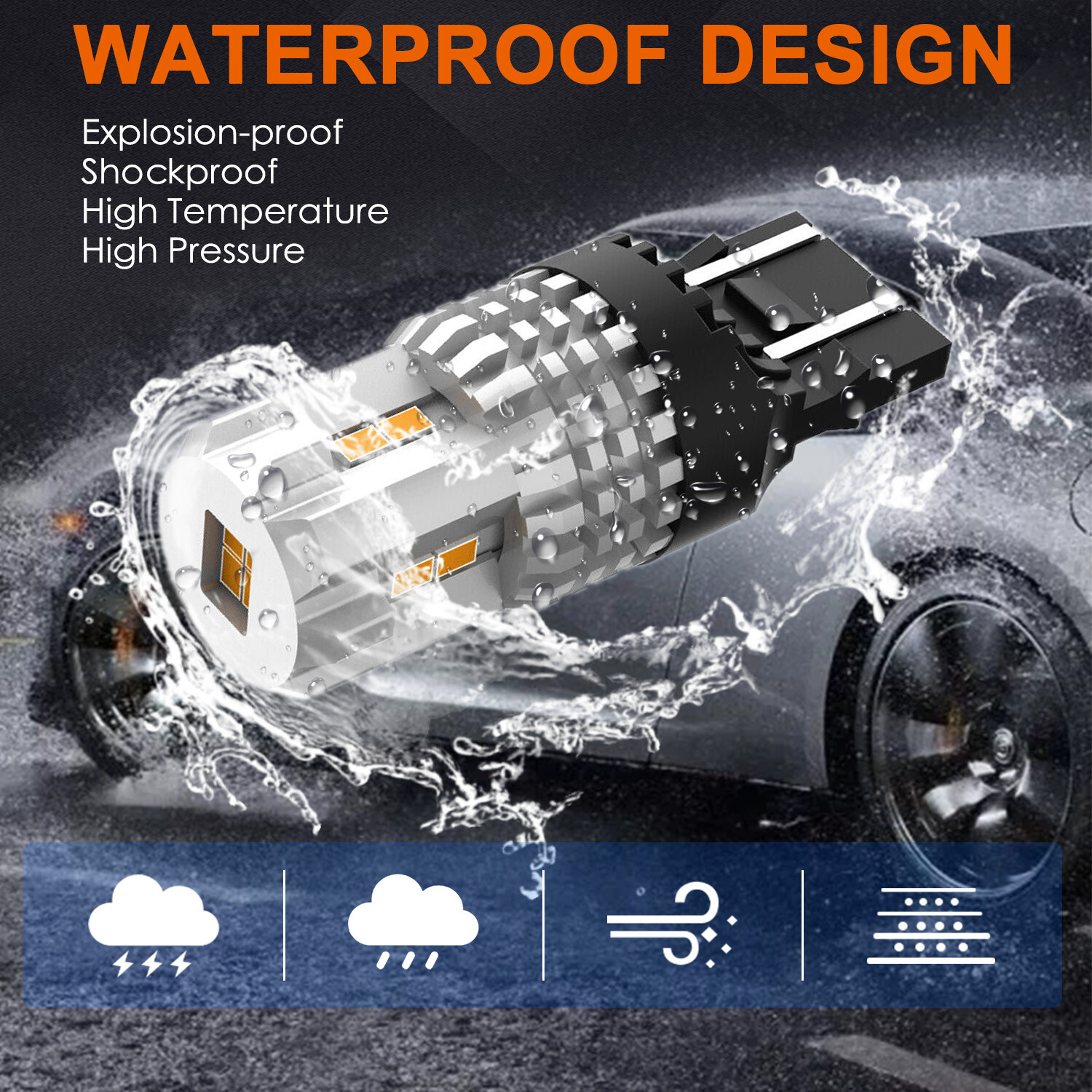 LED Turn Signal Brake Light Bulb Anti Hyper Flash 7443 7440 7444 7771 ...