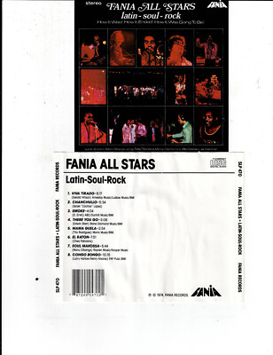 FANIA ALL STARS - LATIN SOUL ROCK (CD 2000) *8 TRACKS* WAVY BACK INSERT ...