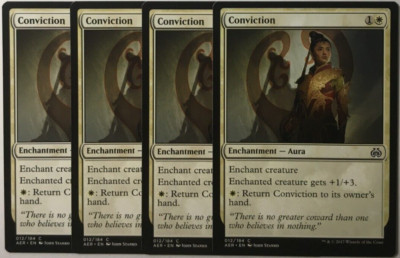 MTG 4X CONVICTION 012/184 AETHER REVOLT COMMON NEAR MINT-PLAYSET | eBay