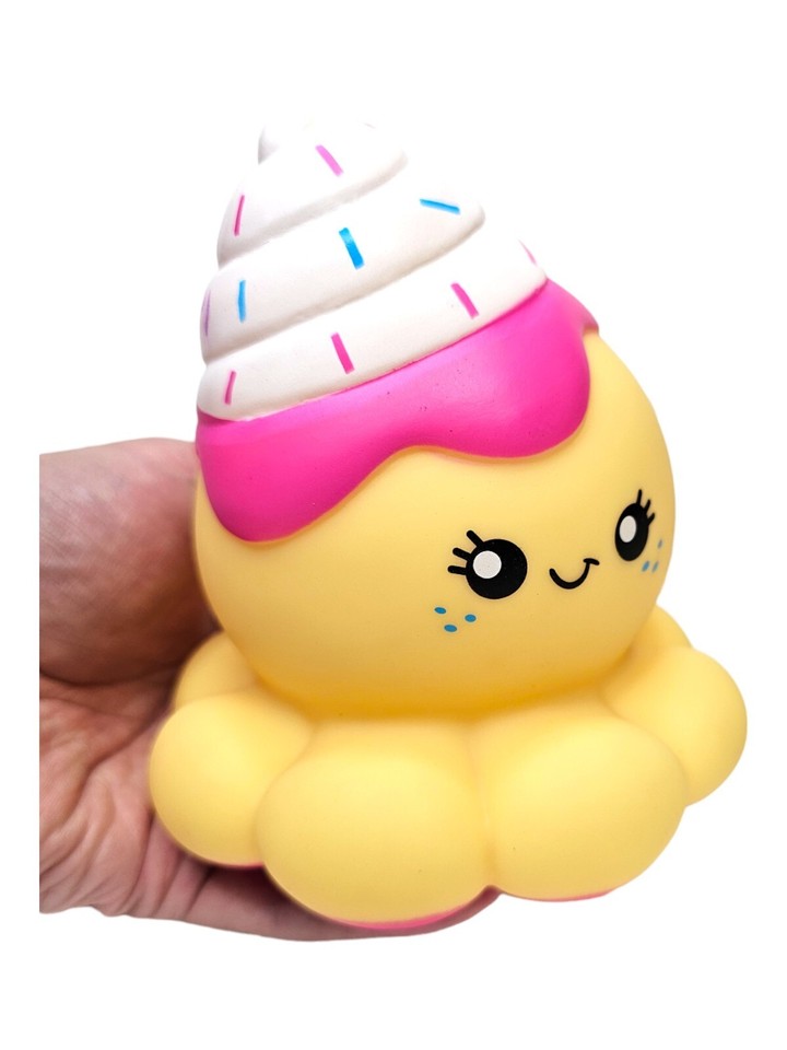 Big Rubber Octopus (5-6" Tall) Fun Bath Toy and Carnival Game Prize ...