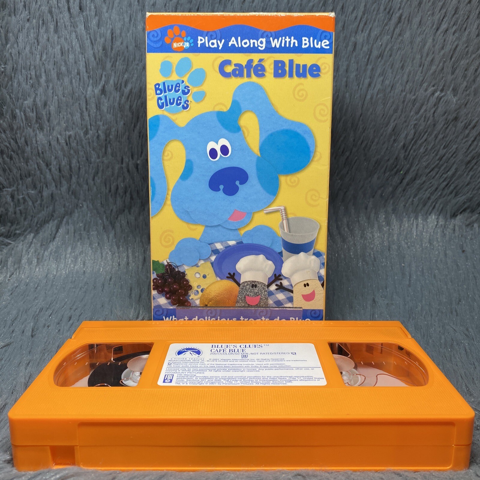 Blues Clues Cafe Blue VHS 2001 Nickelodeon Math Restaurant Vocabulary ...
